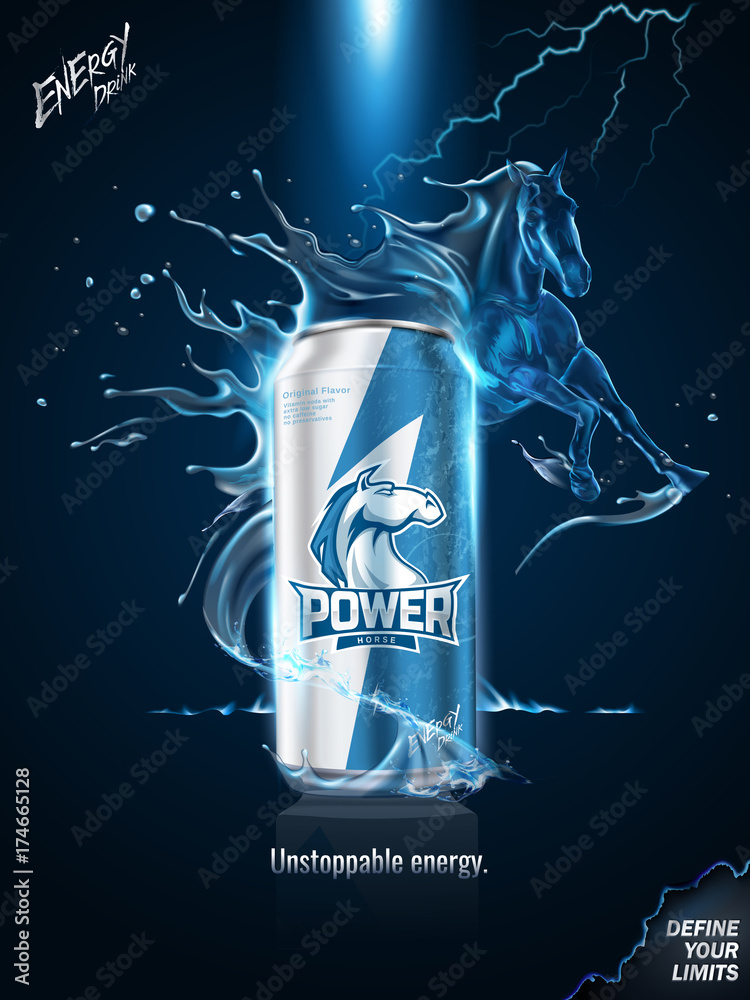 Impressing energy drink ads Stock Vector | Adobe Stock