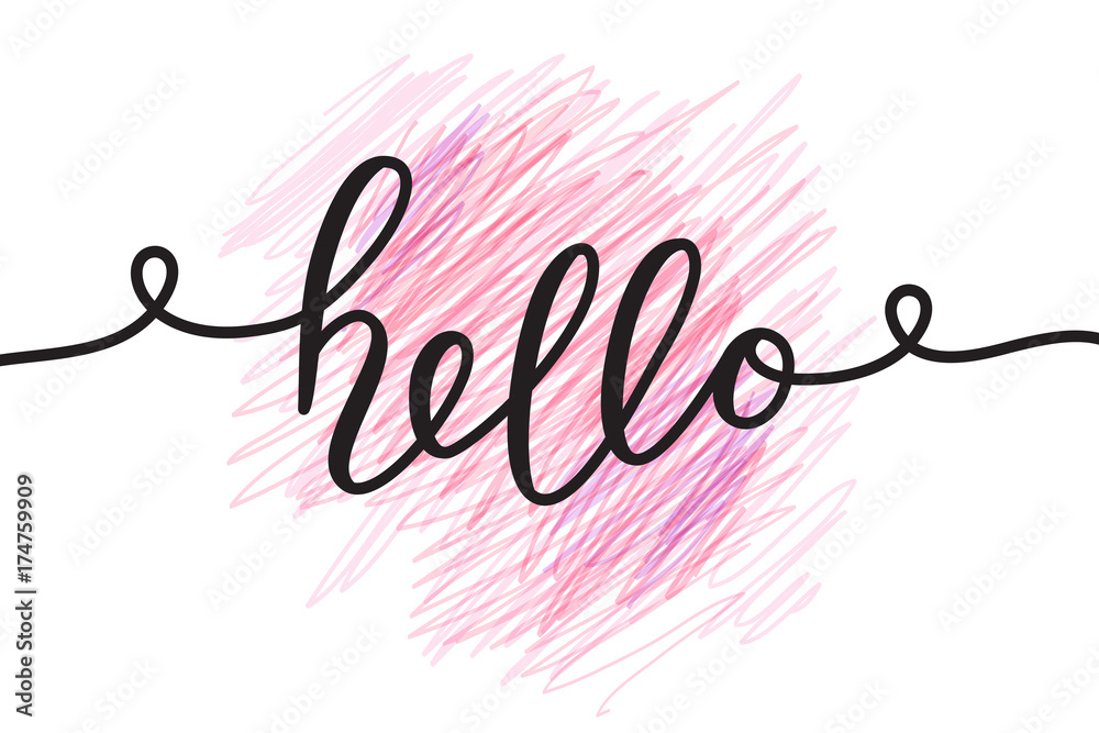 hello vector lettering Stock Vector | Adobe Stock