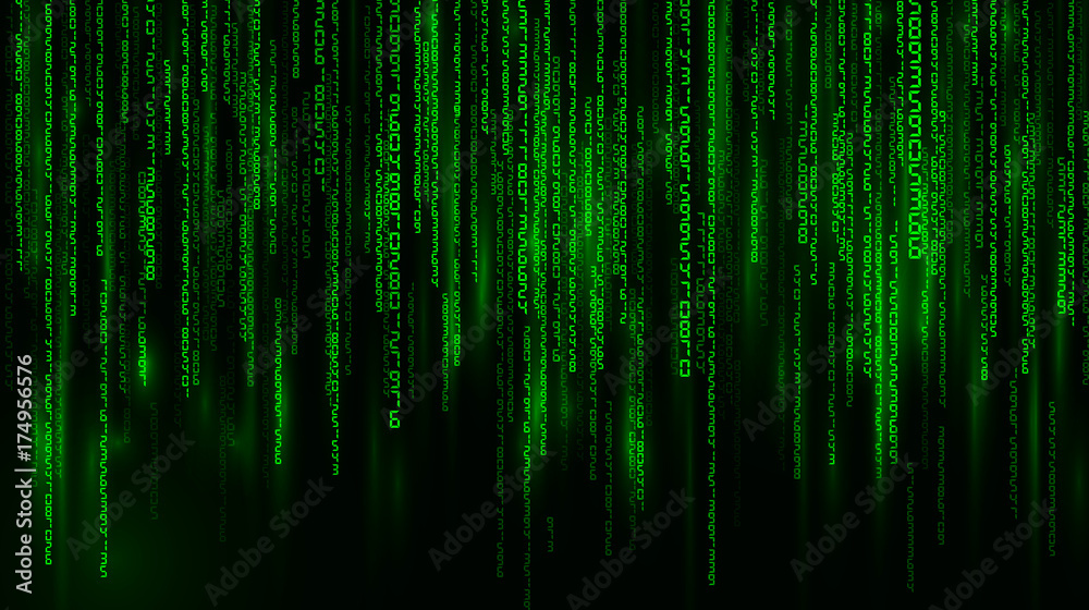 matrix. falling numbers. vector background Stock Vector | Adobe Stock