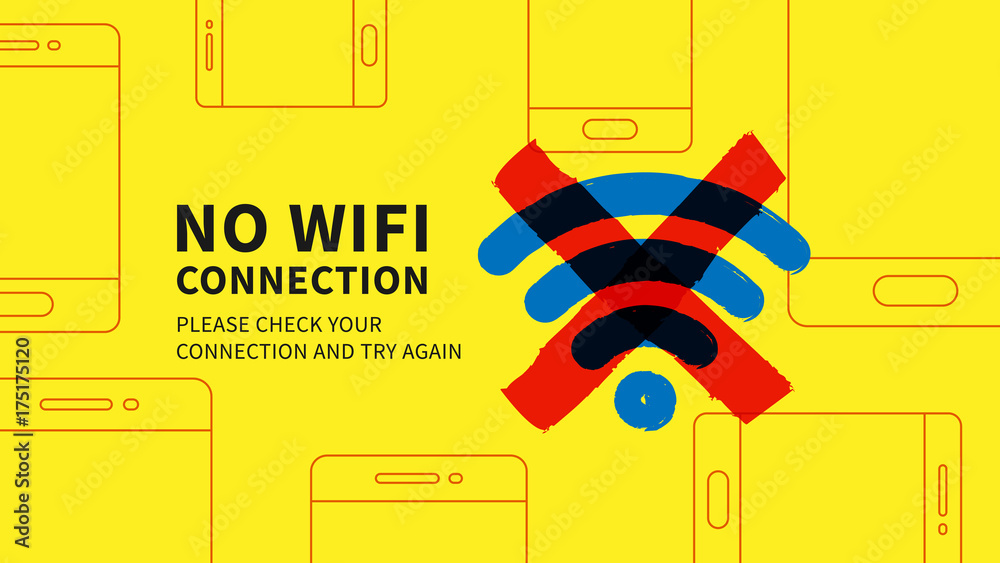 Vector de Stock No wifi connection page vector illustration. Web page ...