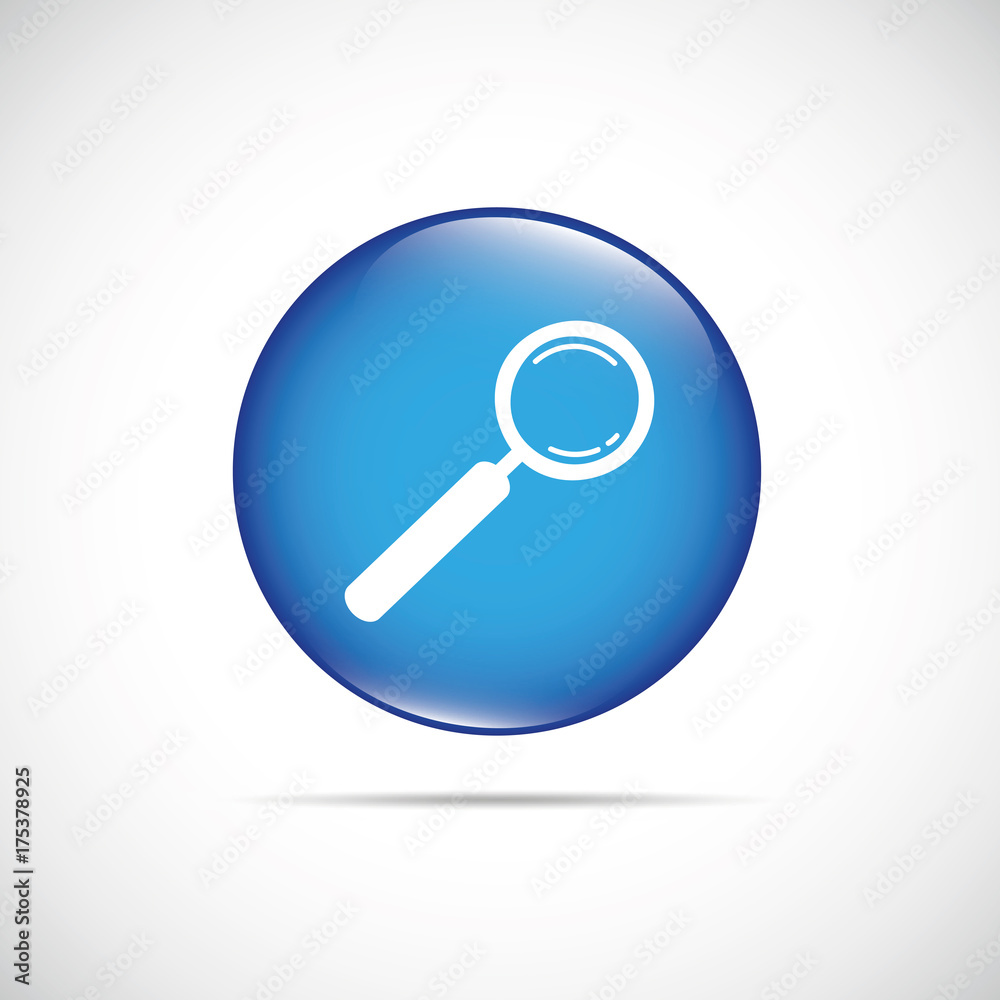 Stock-Vektorgrafik „lupe icon blau“ | Adobe Stock