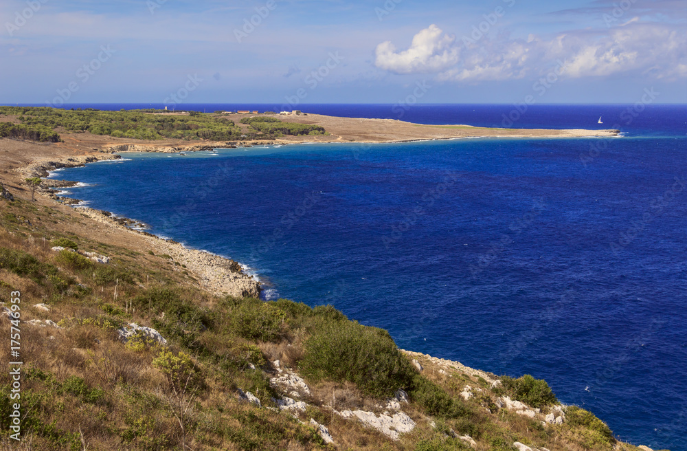 The most beautiful coasts of Italy. Adriatic sea of Salento (Apulia ...