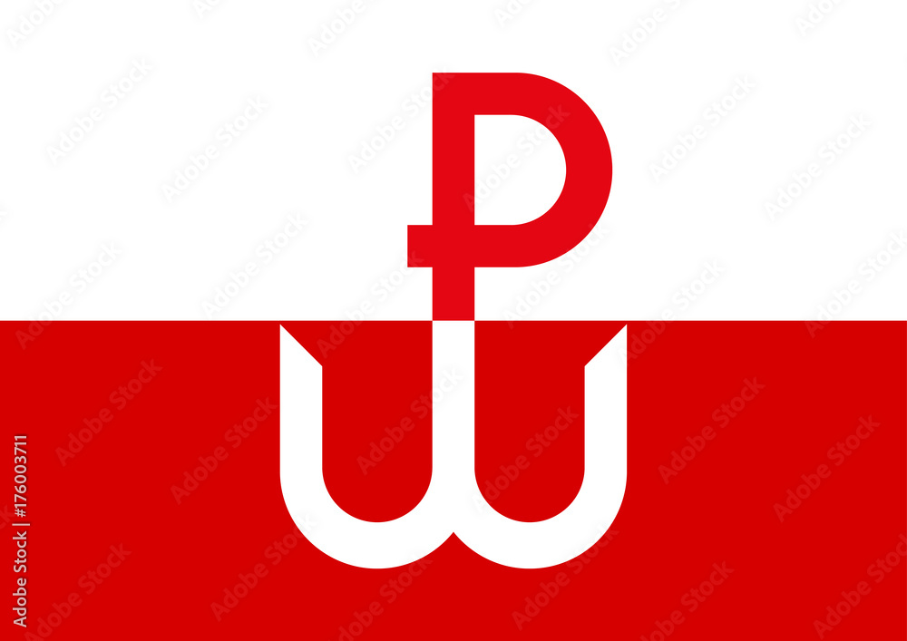 Kotwica, the symbol and emblem of Polish Underground State and Warsaw ...