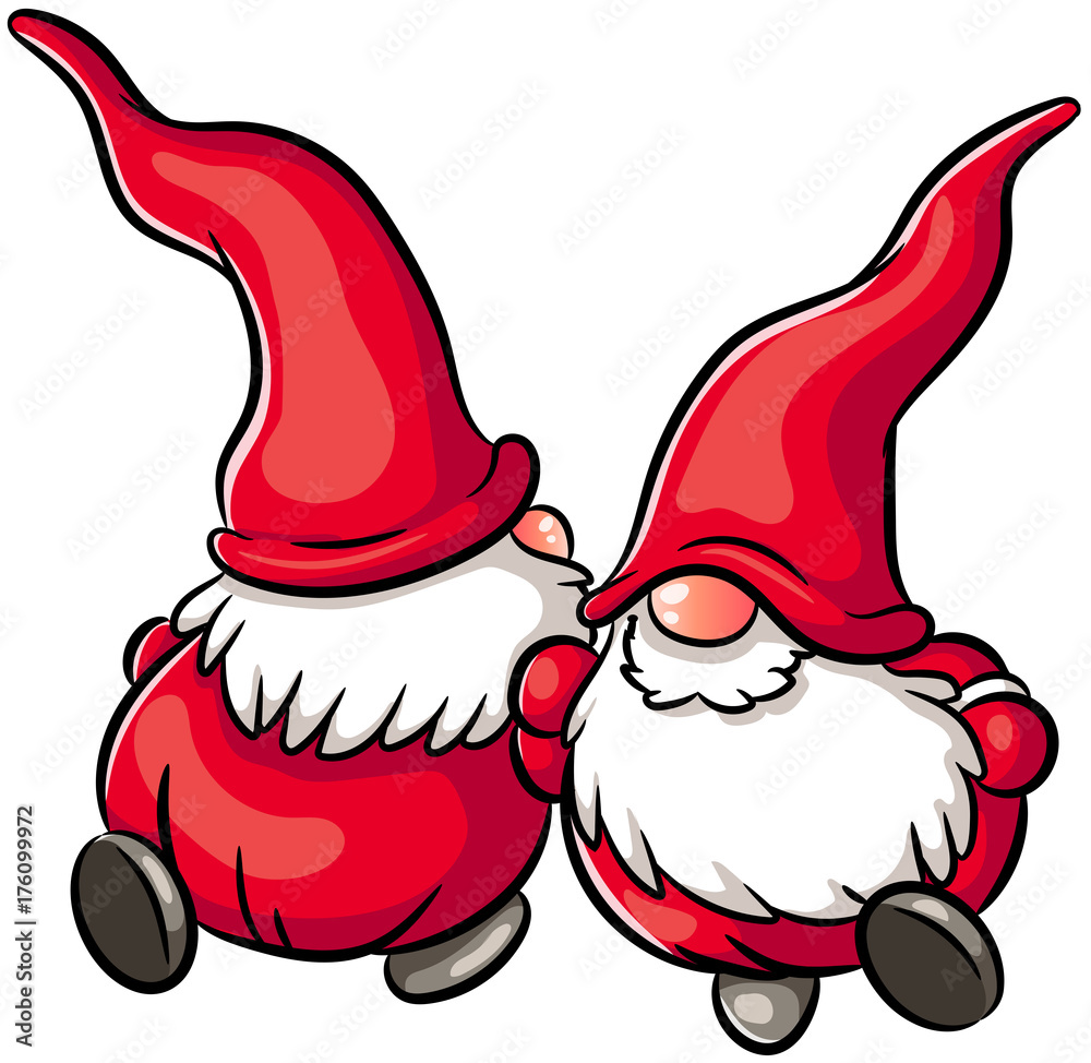 Stock-Vektorgrafik „Niedliche Weihnachtswichtel - Vektor-Illustration ...