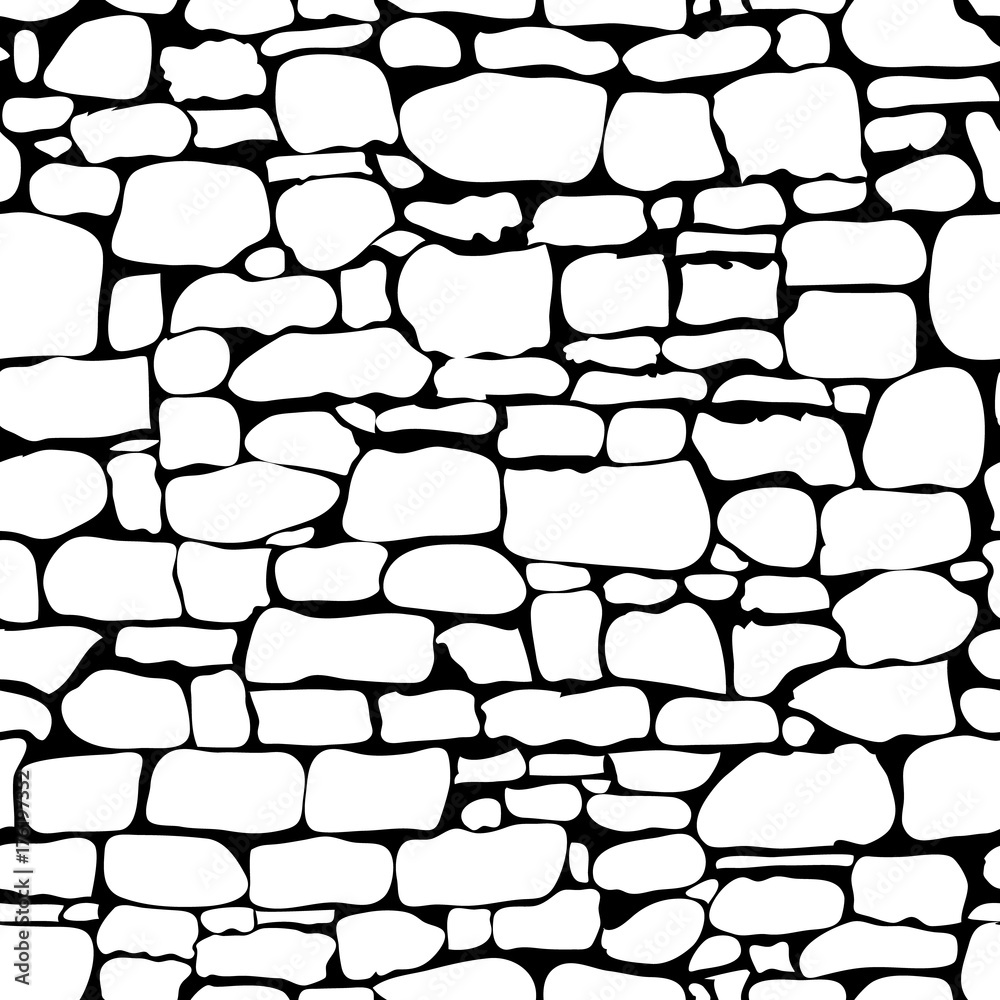 Stones seamless pattern. Vector. Rock Stone wall seamless texture ...