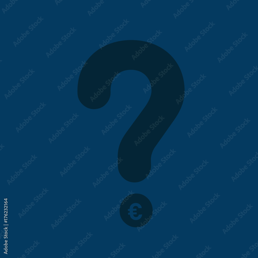 Concept of a modern question mark with a euro symbol. Vector ...