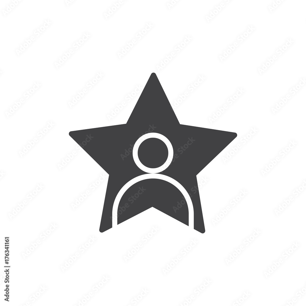 Celebrity icon vector, filled flat sign, solid pictogram isolated on ...