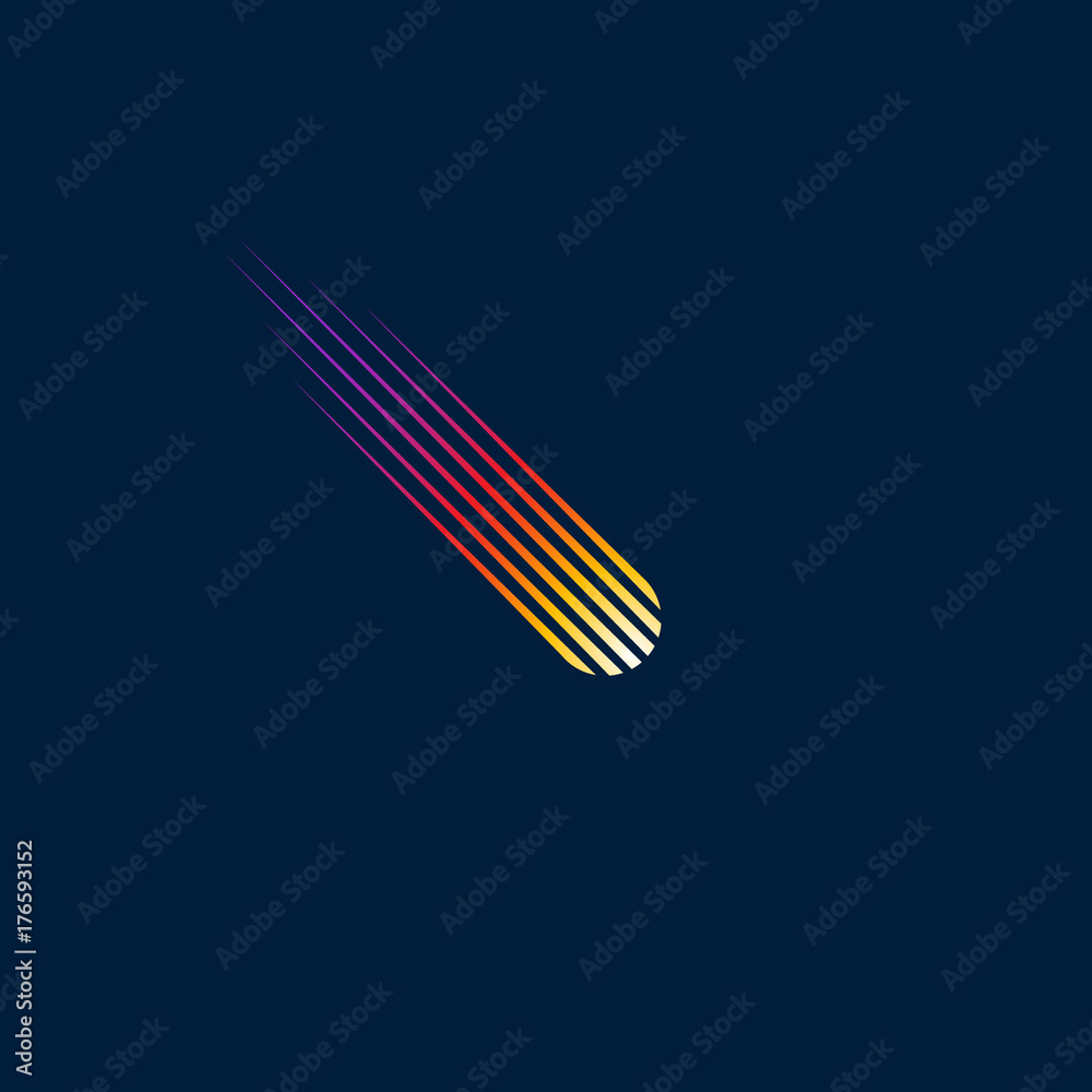 Comet logo. Meteor icon. Stock Vector | Adobe Stock