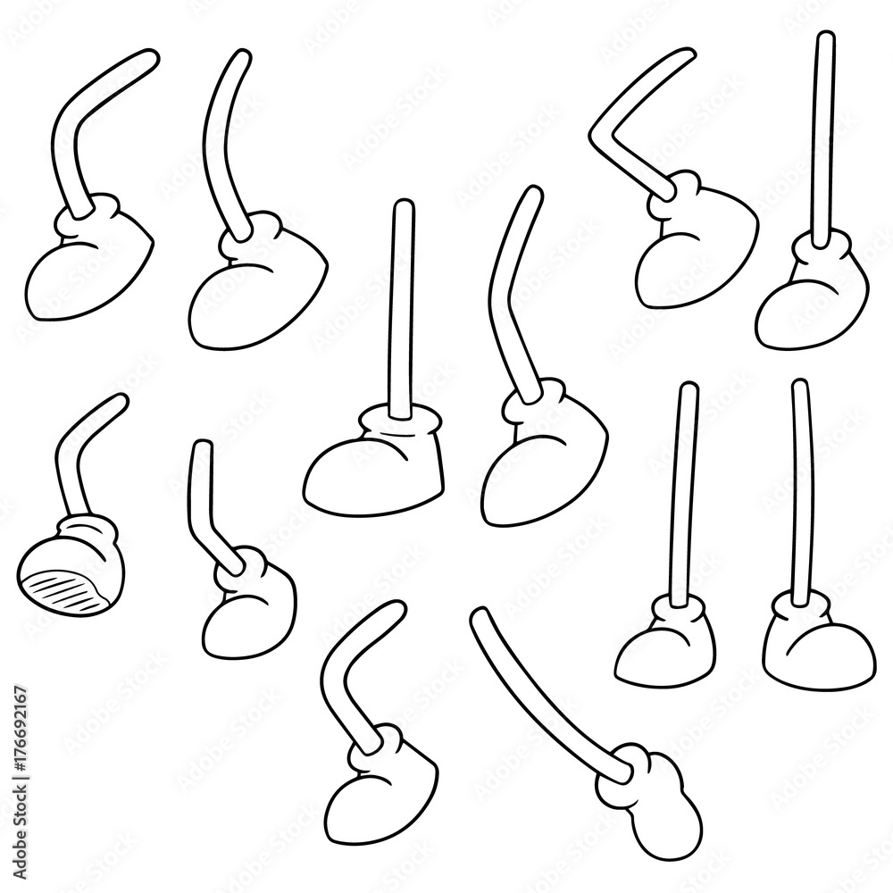 vector set of cartoon leg Stock Vector | Adobe Stock