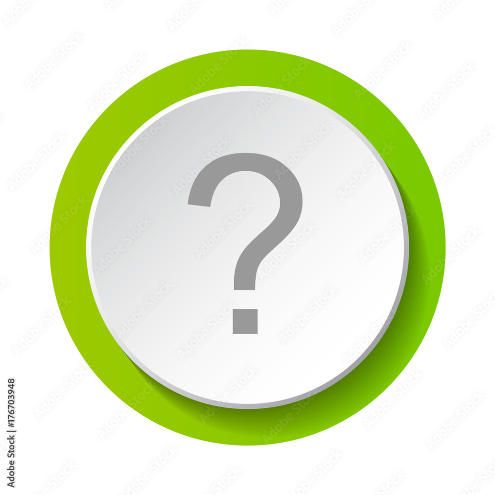 Question mark - concept of a 3d button. Vector. Stock Vector | Adobe Stock