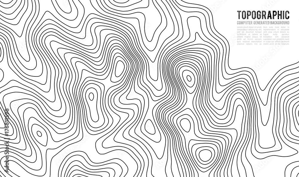 Topographic map contour background. Topo map with elevation. Contour ...