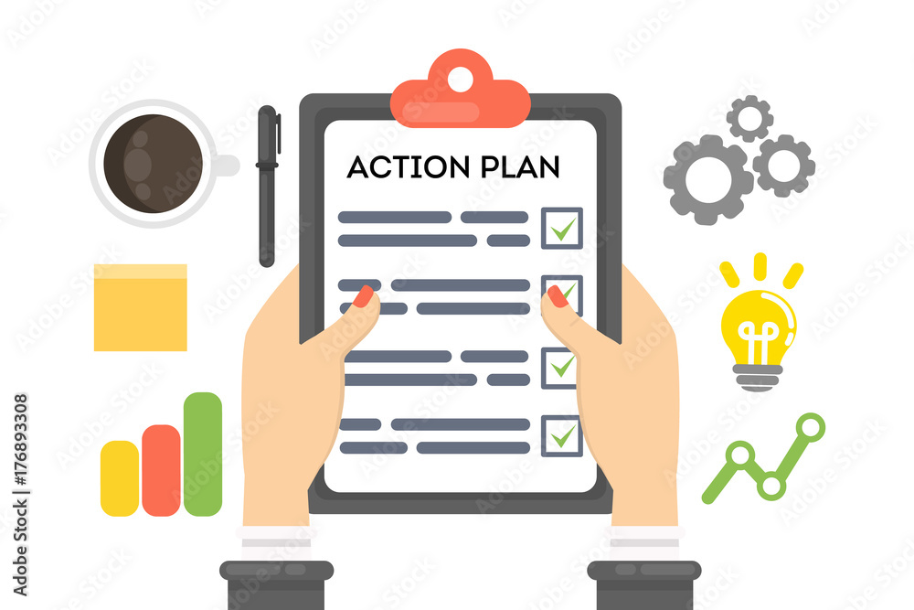 Action plan concept. Stock Vector | Adobe Stock