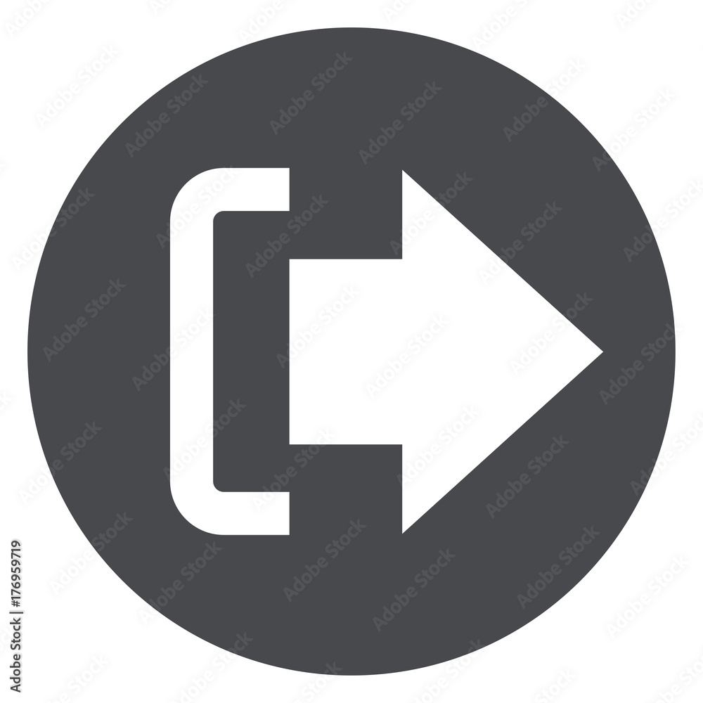 logout circle icon concept Stock Vector | Adobe Stock