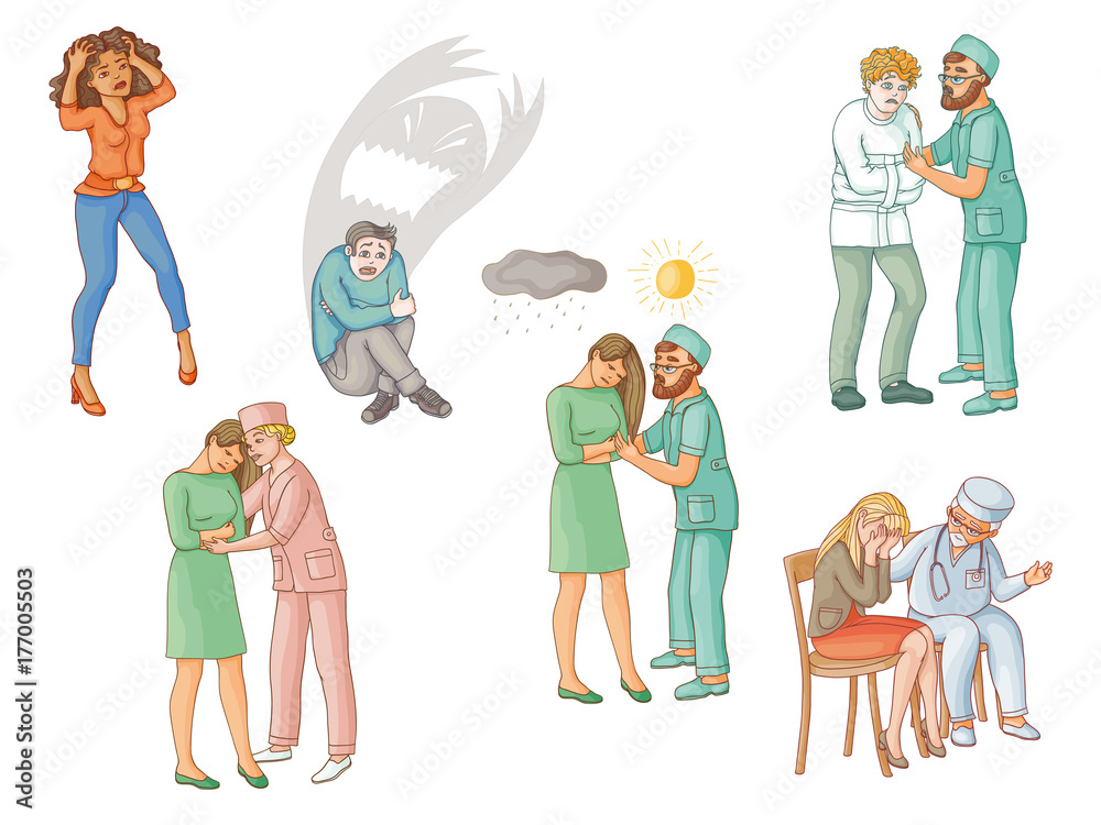 Helping people with mental disorders, calming down, soothing ...