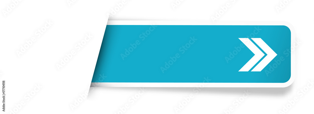 the blue label with arrow pictogram Stock Vector | Adobe Stock