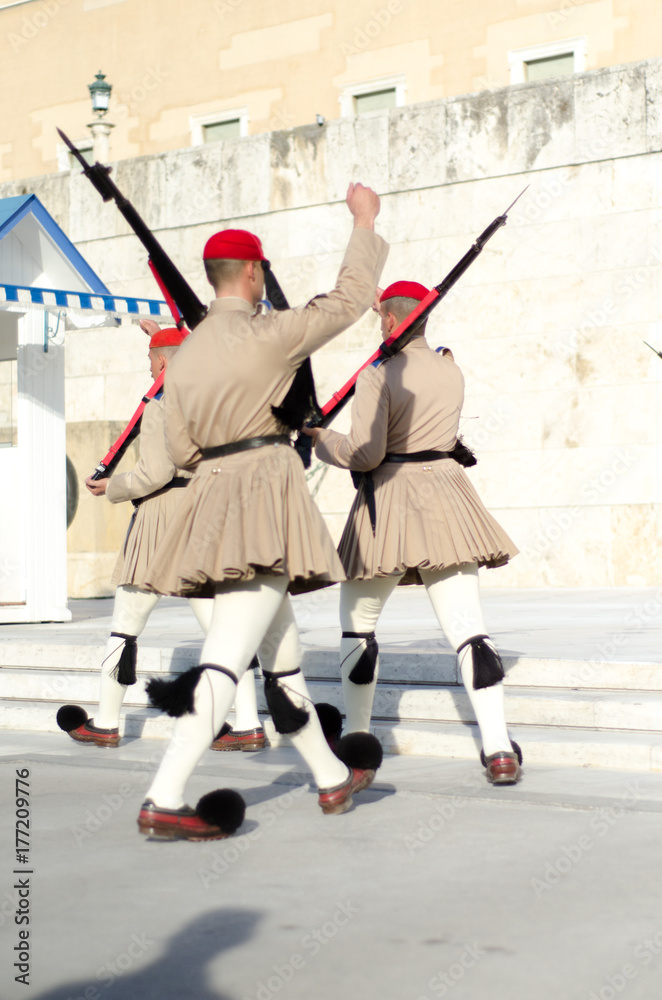 Tsolias or known as Evzones is Greeces historic presidential guard ...