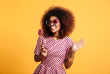 Retro Girl With Sucker Free Stock Photo - Public Domain Pictures