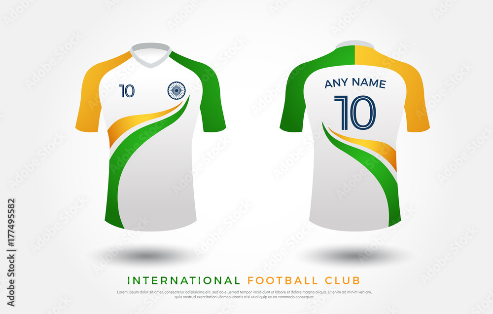 Image vectorielle Stock soccer t-shirt design uniform set of soccer kit ...