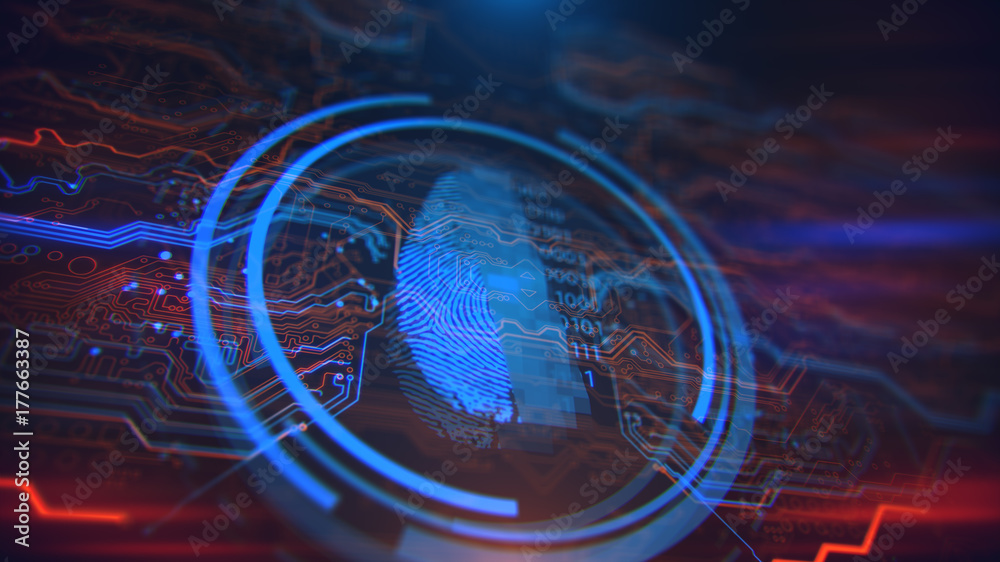 Access control. Fingerprint security. Cybersecurity and information ...