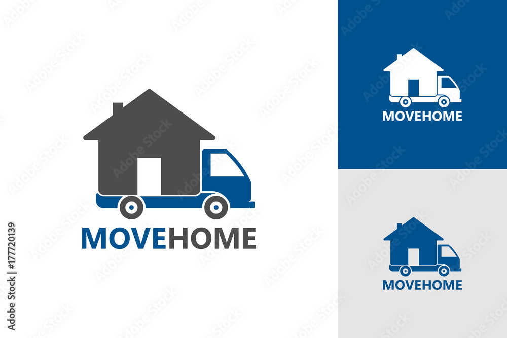 Moving Home Logo Template Design Stock Vector | Adobe Stock