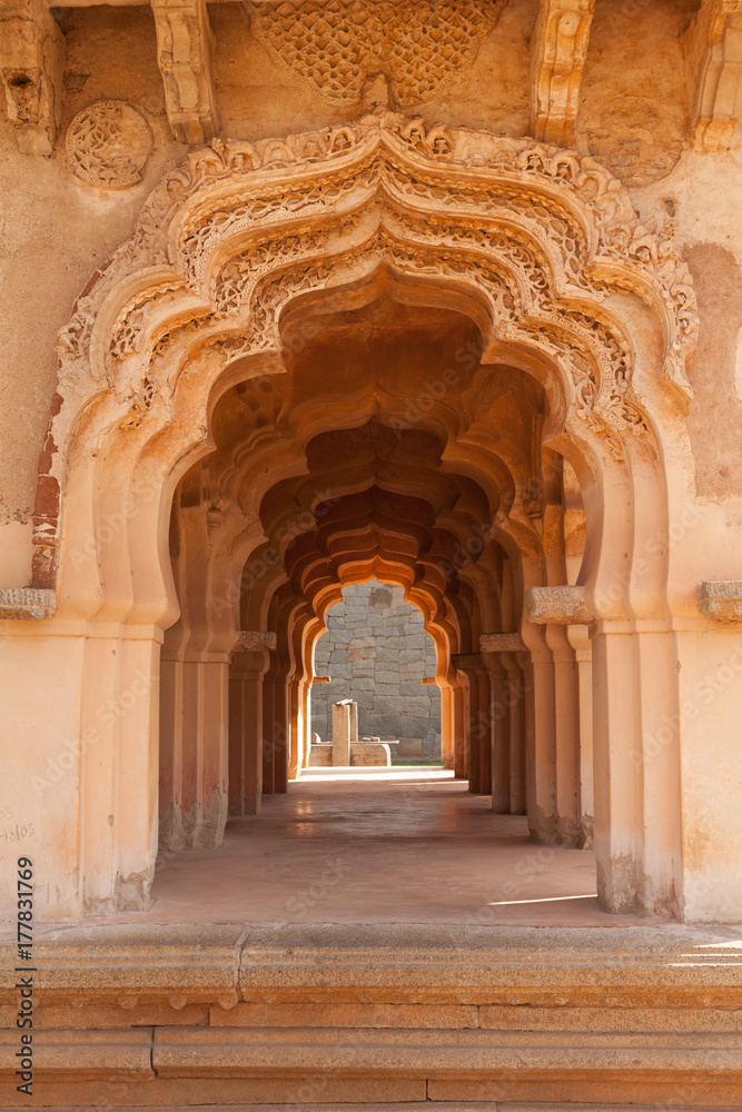Indo-Saracenic architecture at the Lotus Mahal Stock Photo | Adobe Stock