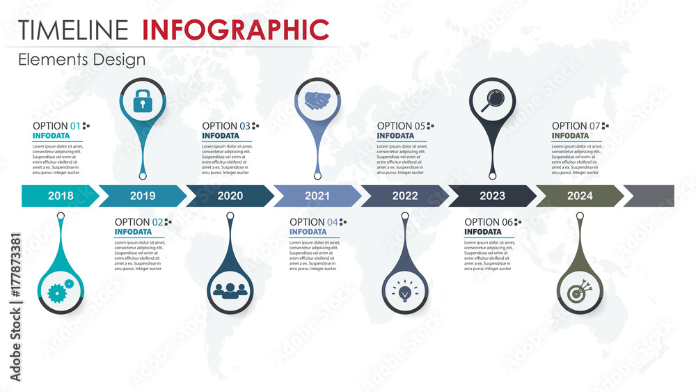 Vector abstract element timeline infographics. Stock Vector | Adobe Stock