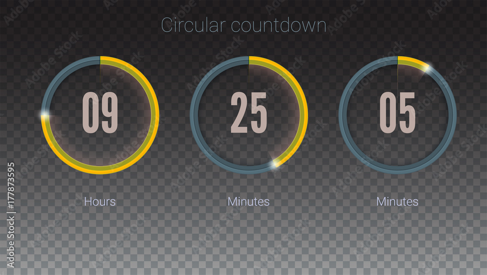 Vector de Stock Design of countdown timer for coming soon or under construction action. Part of ...