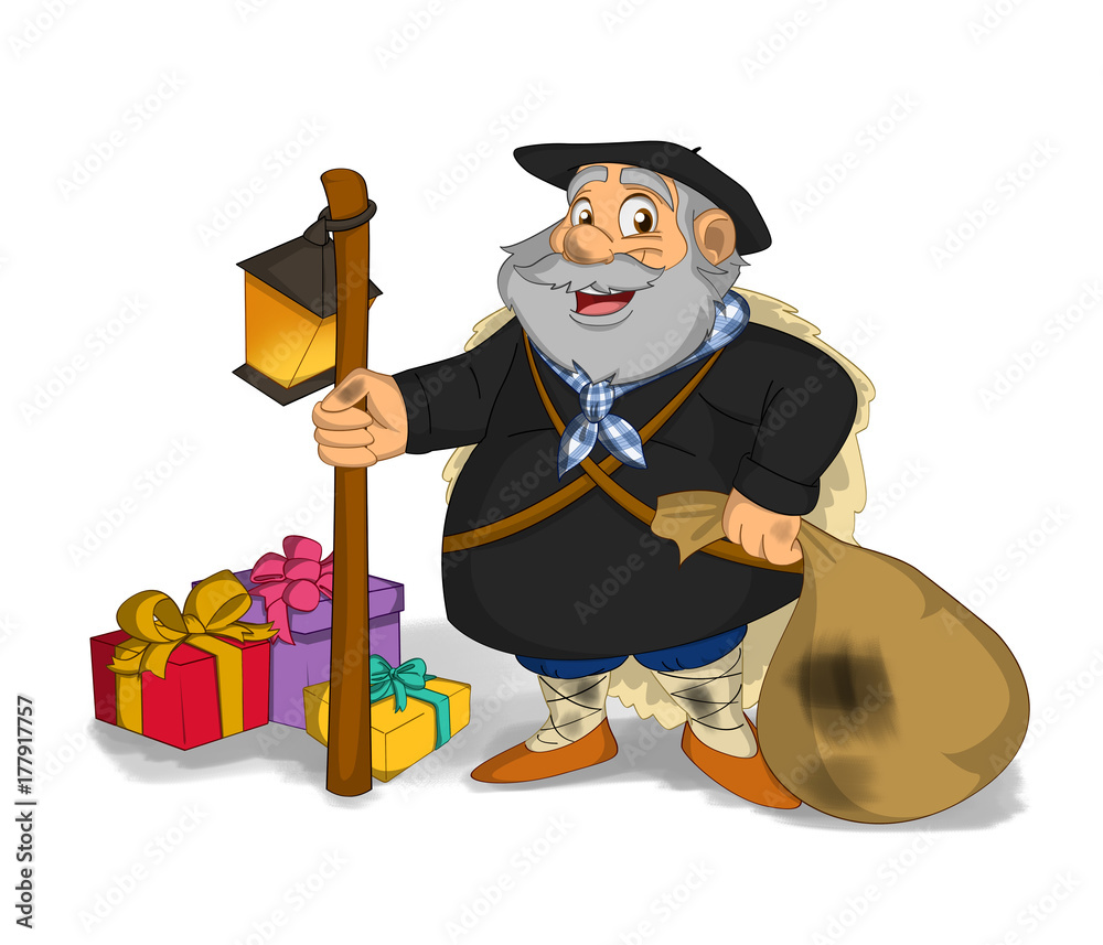 Ilustración de Stock Olentzero - Navidad | Adobe Stock