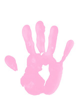 Handprint Pink Silhouette Clipart Free Stock Photo - Public Domain Pictures