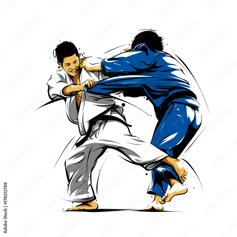 judo action 3 Stock Vector | Adobe Stock