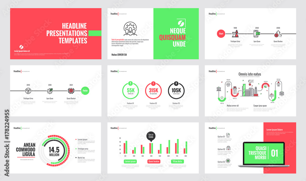 Infographics slide template design 5 Stock Vector | Adobe Stock