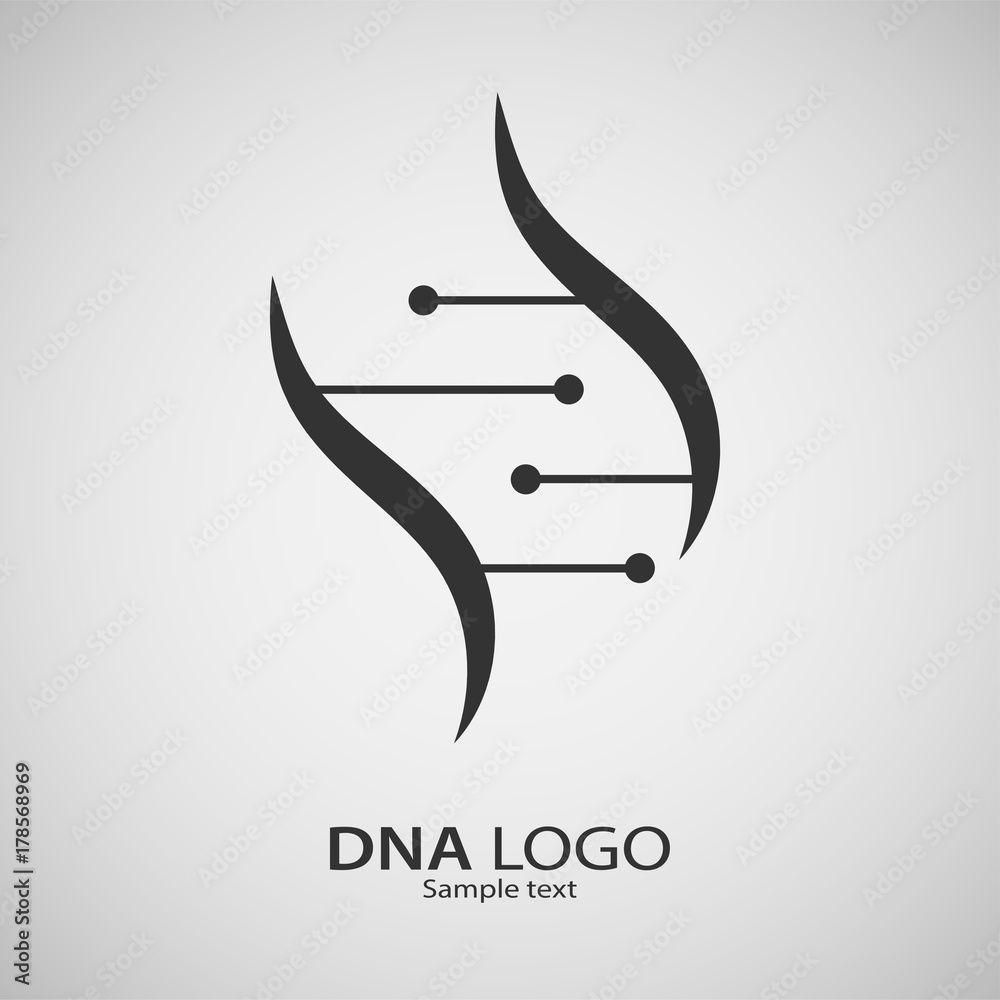 Logo dna structure. Vector pattern of the molecule. Icon for the ...