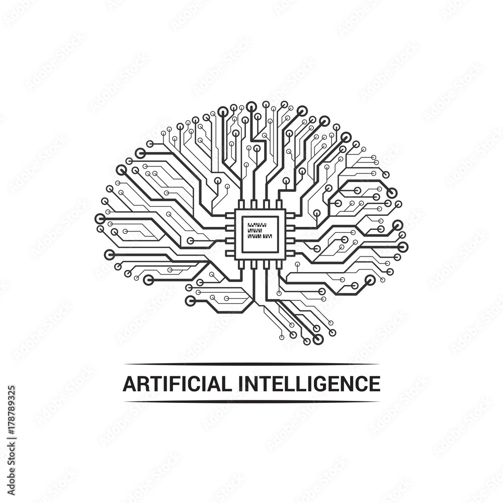 artificial intelligence logo drawing
