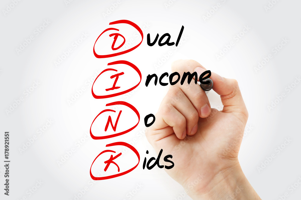 Stock-Foto „DINK - Dual Income No Kids, acronym concept“ | Adobe Stock