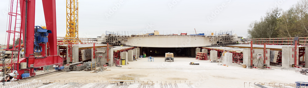 Proceso constructivo puente hormigón Stock Photo | Adobe Stock