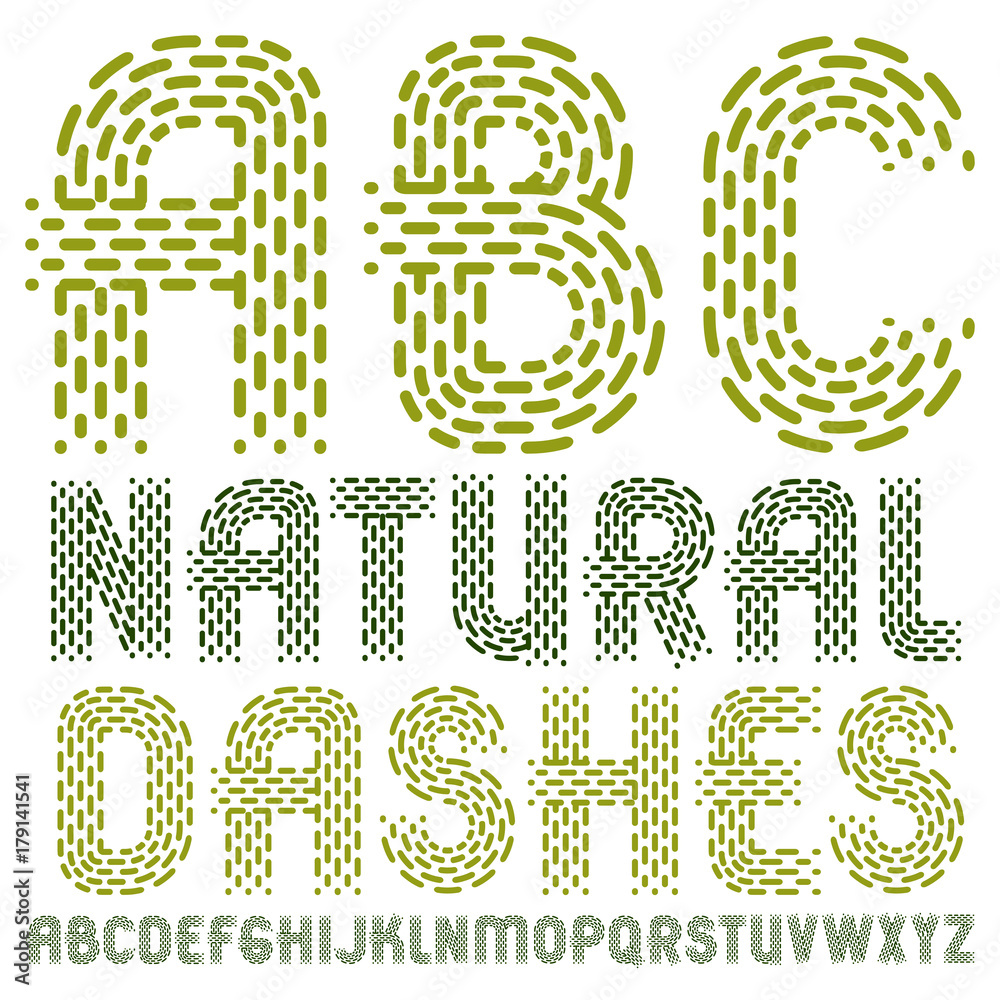Set of trendy vector capital English alphabet letters, abc isolated ...