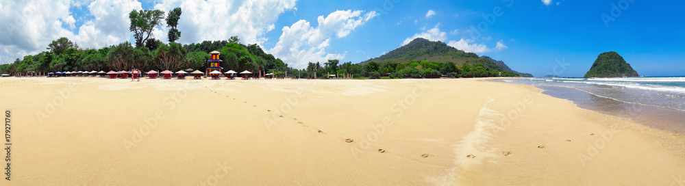 Panoramic view of Red island beach in Banyuwangi regency in Indonesia ...