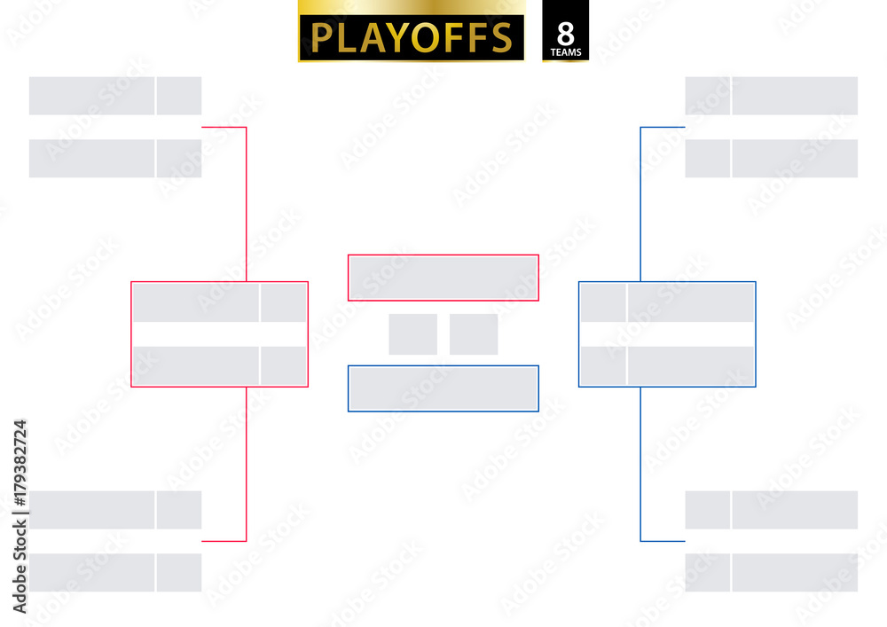 8 Team Single Elimination Bracket. Tournament Bracket for playoffs on ...