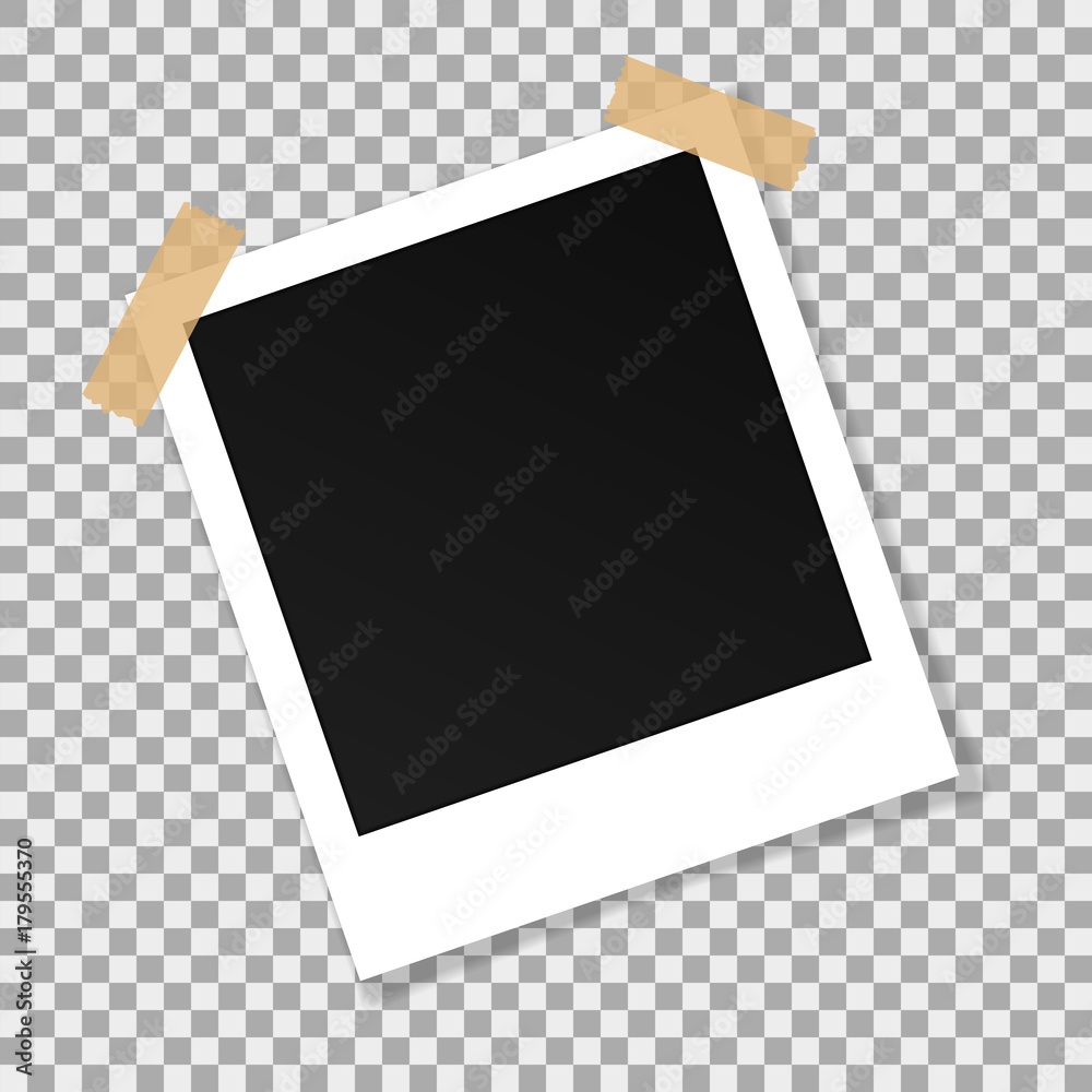Vector paper square frame isolated on transparent background Stock ...