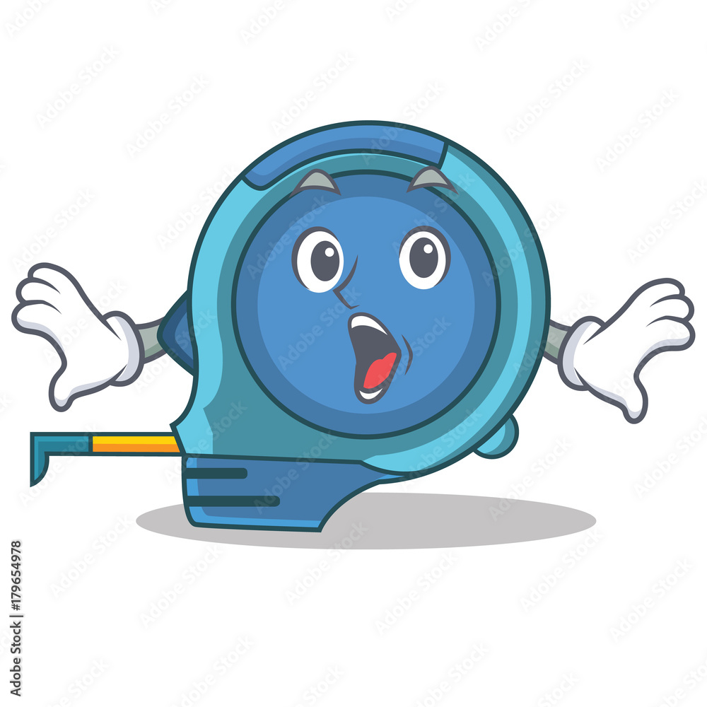 Surprised tape measure character cartoon Stock Vector | Adobe Stock