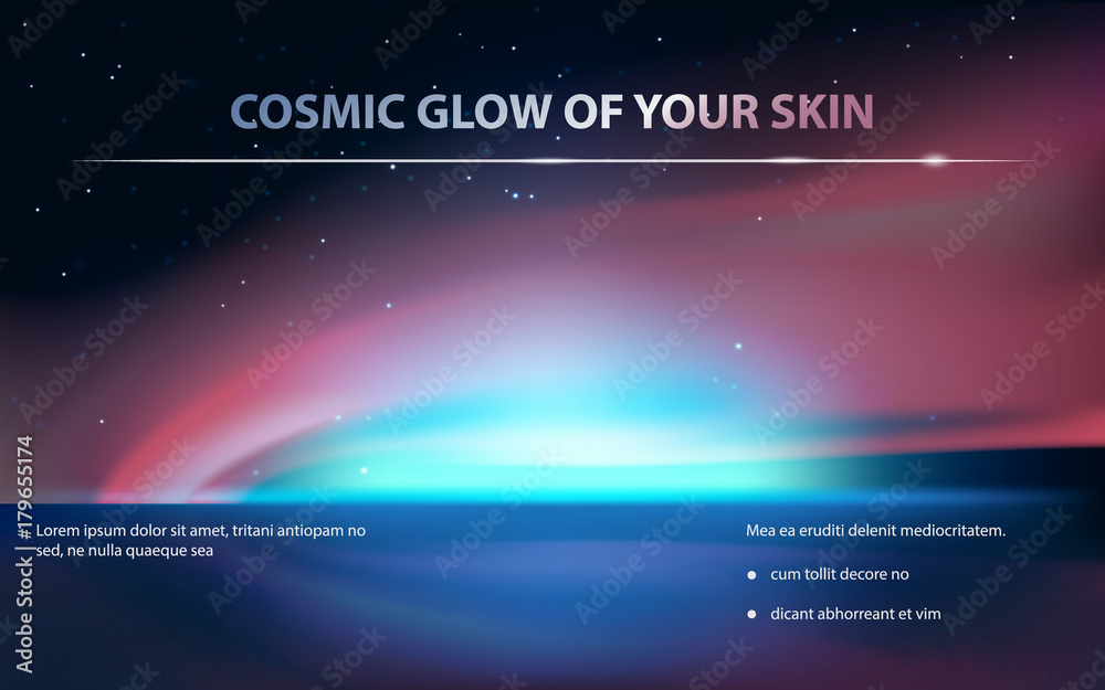 Advertising poster for perfect cosmetic product for glowing skin ...