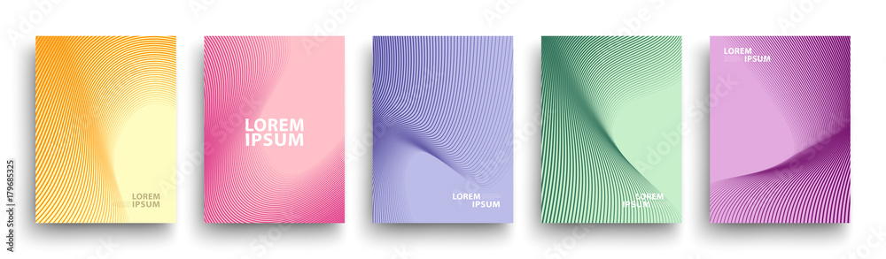Simple Modern Covers Template Design. Set of Minimal Geometric Halftone ...