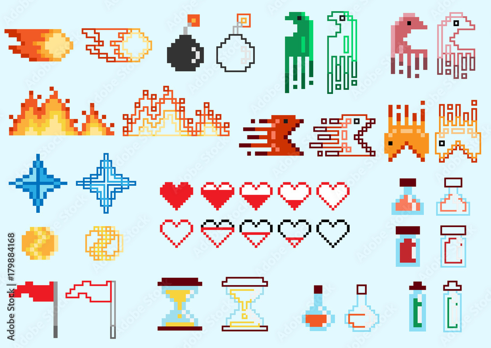 pixel art Stock Vector | Adobe Stock