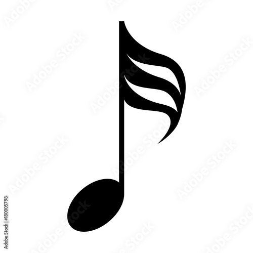 Isolated musical note, Thirty-second note, Vector illustration - Buy ...