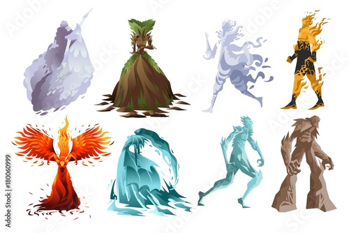 four elements titans Stock Vector | Adobe Stock