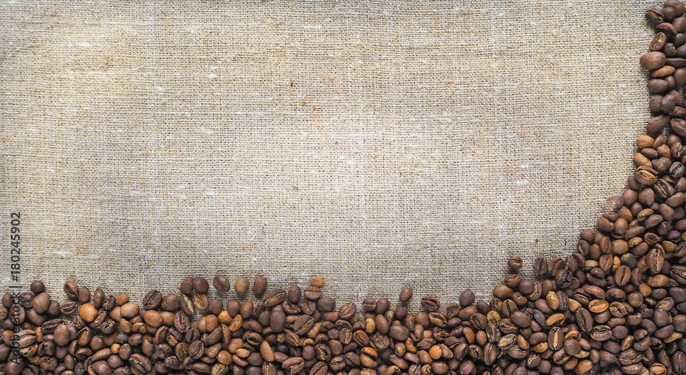 Frame background with coffee beans Stock Photo | Adobe Stock