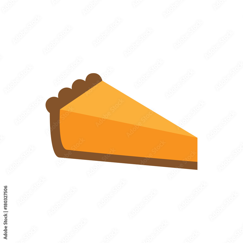 Vettoriale stock di Slice of pumpkin pie, vector illustration ...
