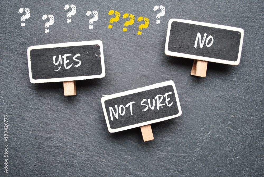 Foto de Stock Yes, no, not sure | Adobe Stock
