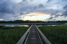 Sunset Over The Marsh Free Stock Photo - Public Domain Pictures
