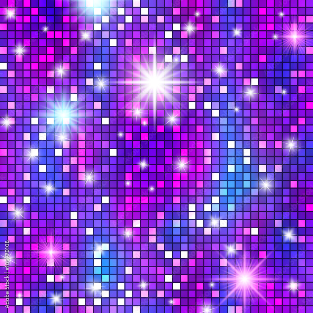 Disco ball party pattern, shining and gleaming squama mosaic texture ...
